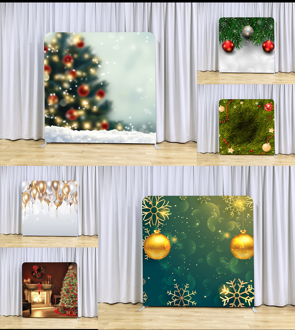 20FT Customize Free Design Straight Backdrop Tension Fabric Display ...